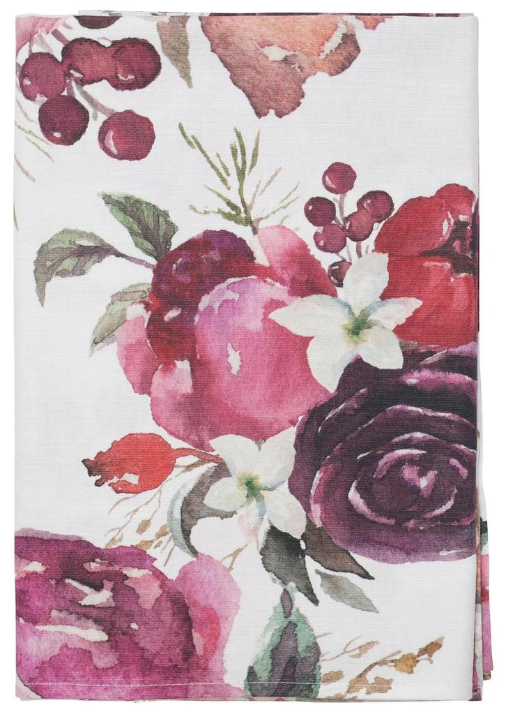 CÔTÉ TABLE Ubrus Florisia 260x160, růžová barva, textil