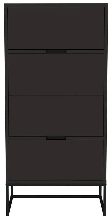 Černá komoda Tenzo Lipp, 60 x 127 cm