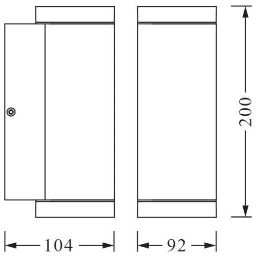 Ledvance - Venkovní nástěnné svítidlo BEAM 2xGU10/35W/230V IP44