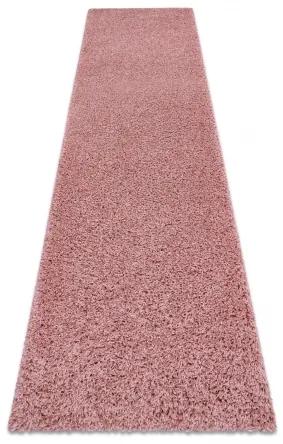 Dywany Luszczow Kusový koberec, běhoun SOFFI shaggy 5 cm světle růžový Rozměr koberce: 60 x 250 cm