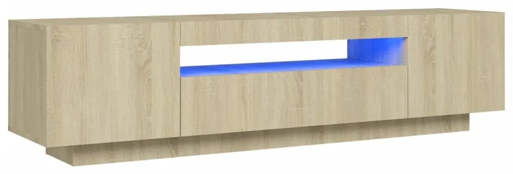 vidaXL Marketos TV skříňka s LED osvětlením dub sonoma 160 x 35 x 40 cm