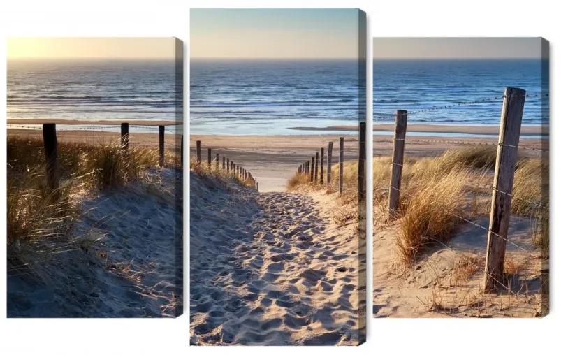 Vícedílný obraz Pláž Severního Moře 3D Nedostatek Nedostatek Plátno Canvas 180x120