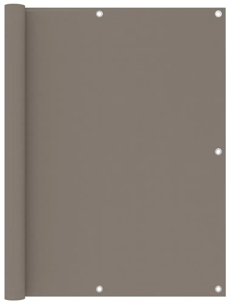 Balkónová zástěna taupe 120 x 600 cm oxfordská látka 134995