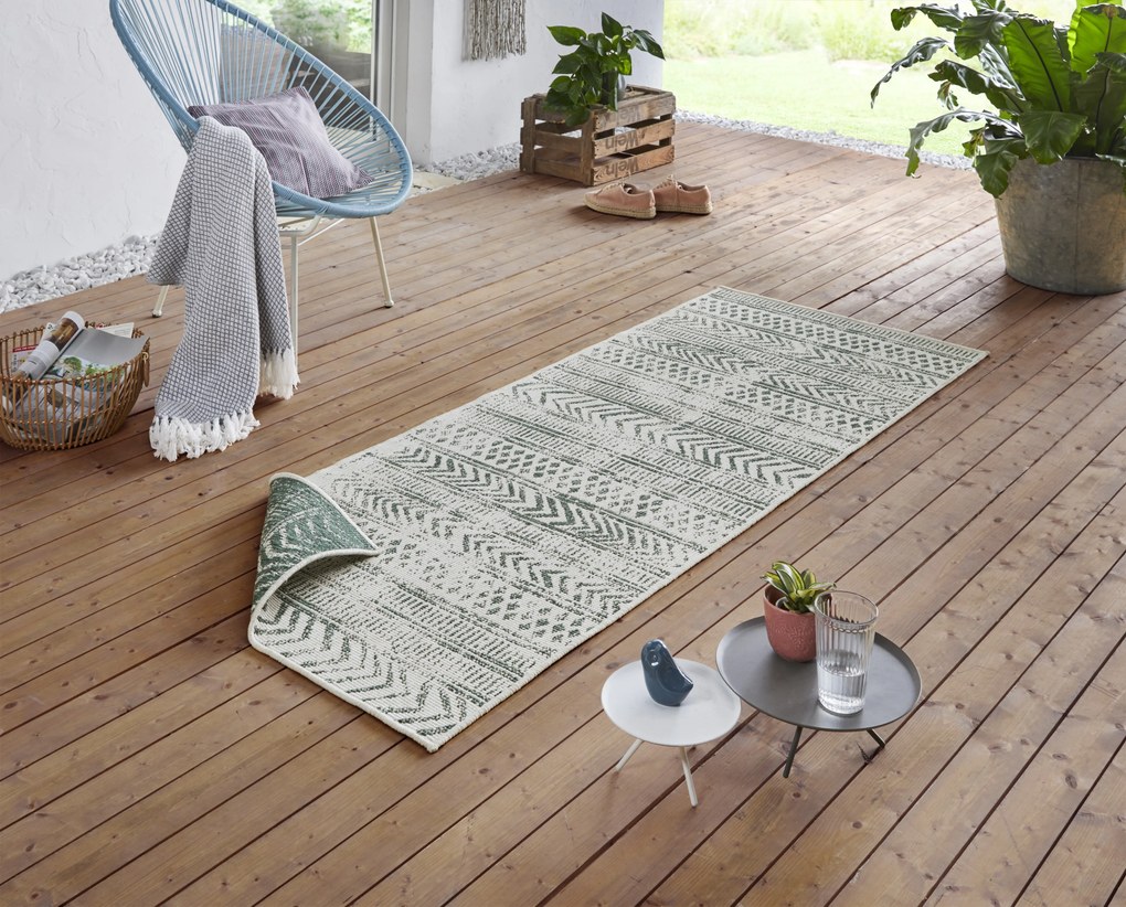 Hanse Home, Kusový koberec Twin Supreme 103861 Biri Green/Cream – na ven i na doma, 200x290, zelená, chodba / předsíň