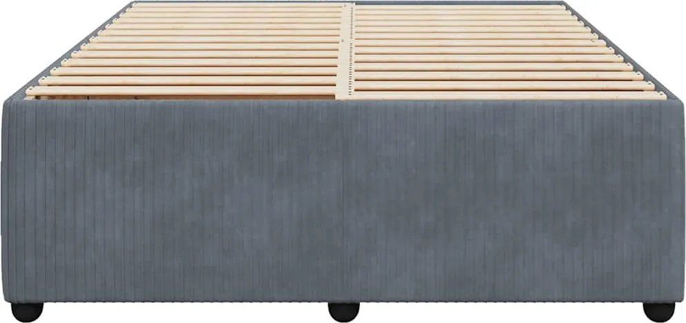 Rám postele bez matrace tmavě šedý 160 x 200 cm samet 3285019