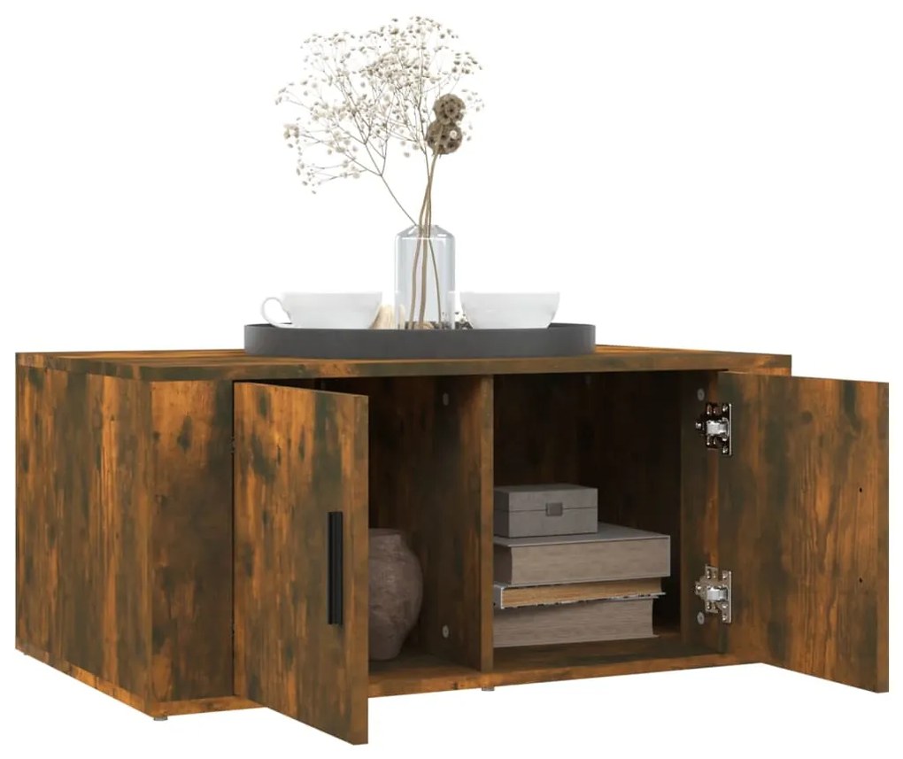Konferenční stolek kouřový dub 80 x 50 x 36 cm kompozitní dřevo - Default Title