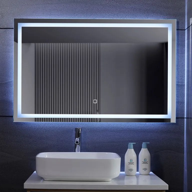 Aquamarin Koupelnové zrcadlo s LED osvětlením, 110 x 70 cm