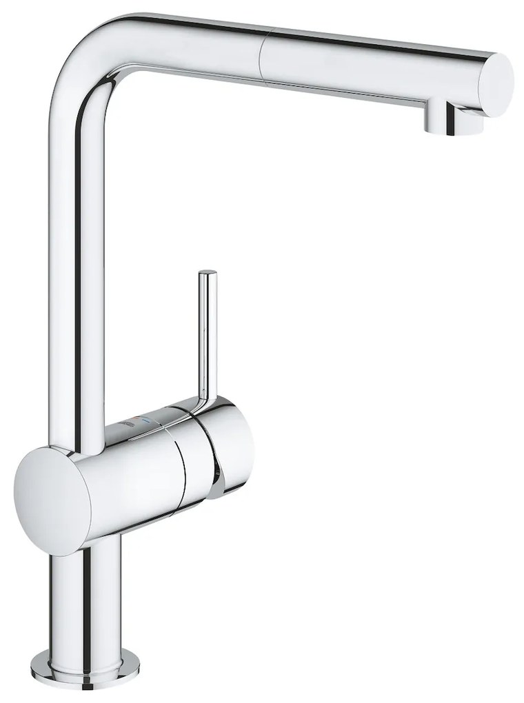 Dřezová baterie Grohe Minta s vytahovací sprškou nízkotlaká chrom 31397000