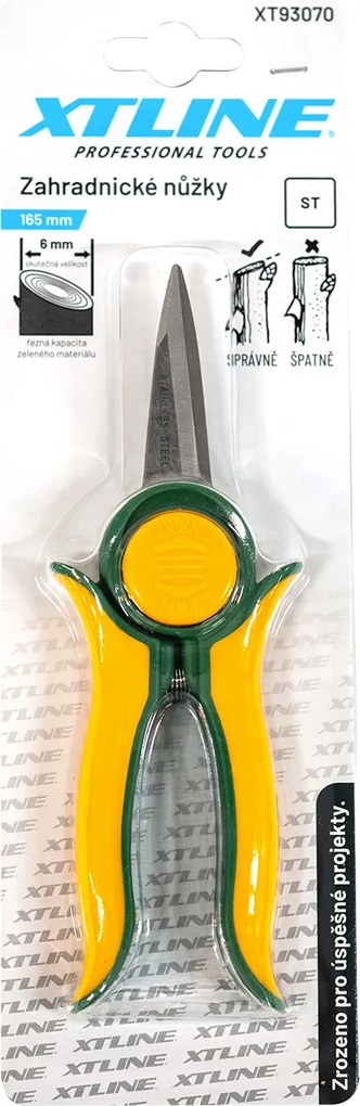 XTline Nůžky zahradnické, plastová rukojeť SK5, 165mm XT93070