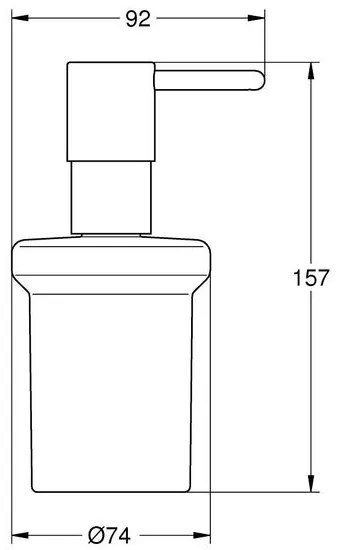 Grohe Start Náhradní dávkovač mýdla, bez držáku, černá mat 411882430