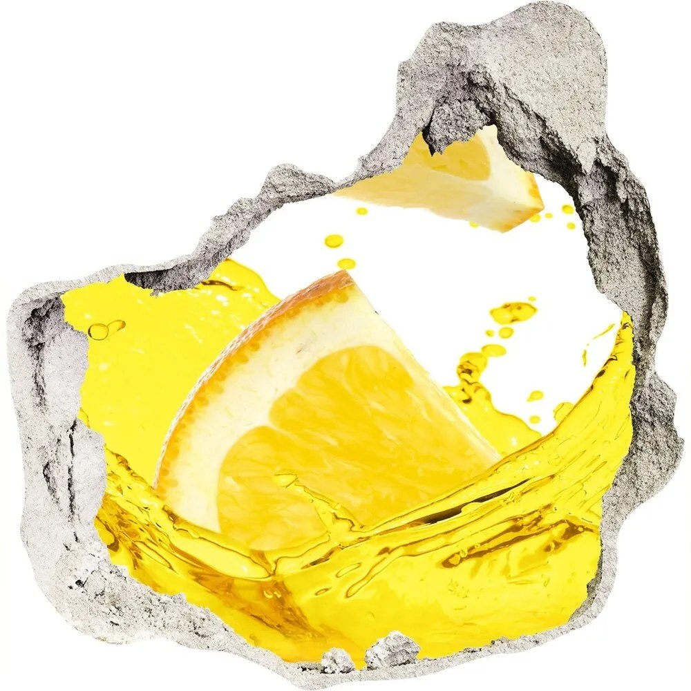 Wallmuralia Fototapeta díra na zeď Plátky citronu 75x75 cm