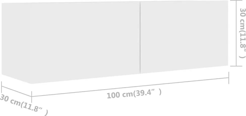 vidaXL 4dílný set TV skříněk dřevotříska [3078676] Barva: Betonová šedá
