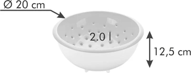 TESCOMA Cedník s mísou VITAMINO ø 20 cm, 2,0 l
