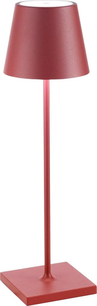 Stolní lampa Poldina 38 cm červená
