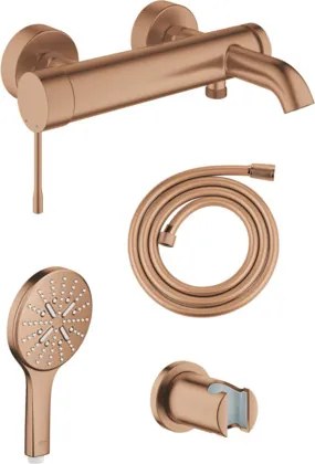 Vanová baterie Grohe se sprchovým setem 150 mm kartáčovaný warm sunset GBAL6