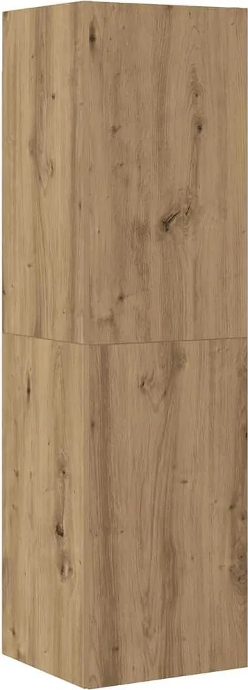 Sada 4 kusů nástěnné TV skříňka dub artisan kompozitní dřevo 3329218