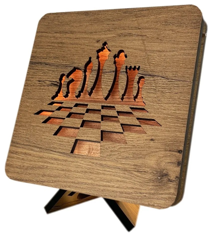 Li-Go "Šachy" lampa 19x19cm provedení povrchu: bříza