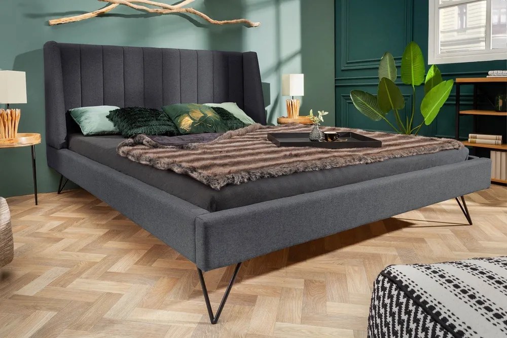 Designová postel Phoenix 180 x 200 cm antracit