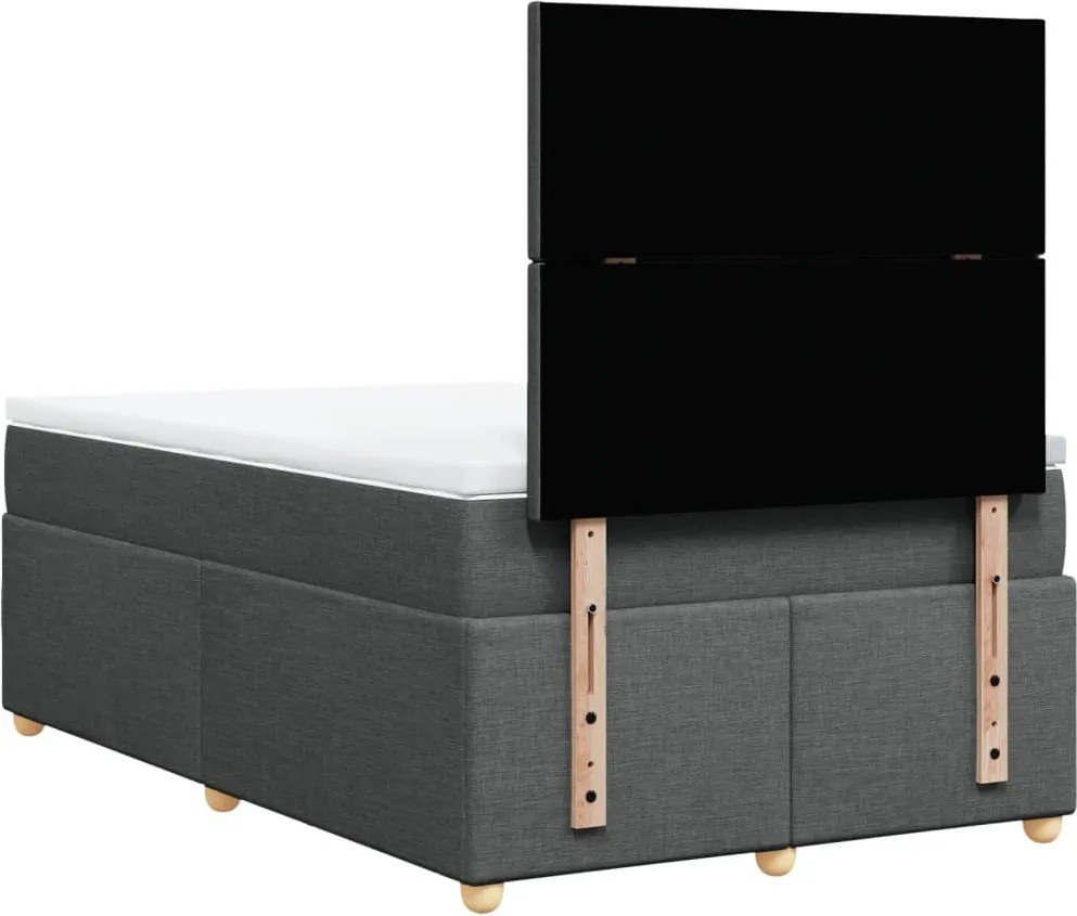 Box spring postel s matrací tmavě šedá 120x200 cm textil 3291241