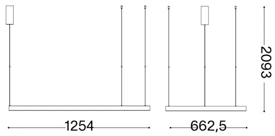 Ideal Lux - LED Lustr na lanku WAVES LED/45W/230V CRI 90 bílá