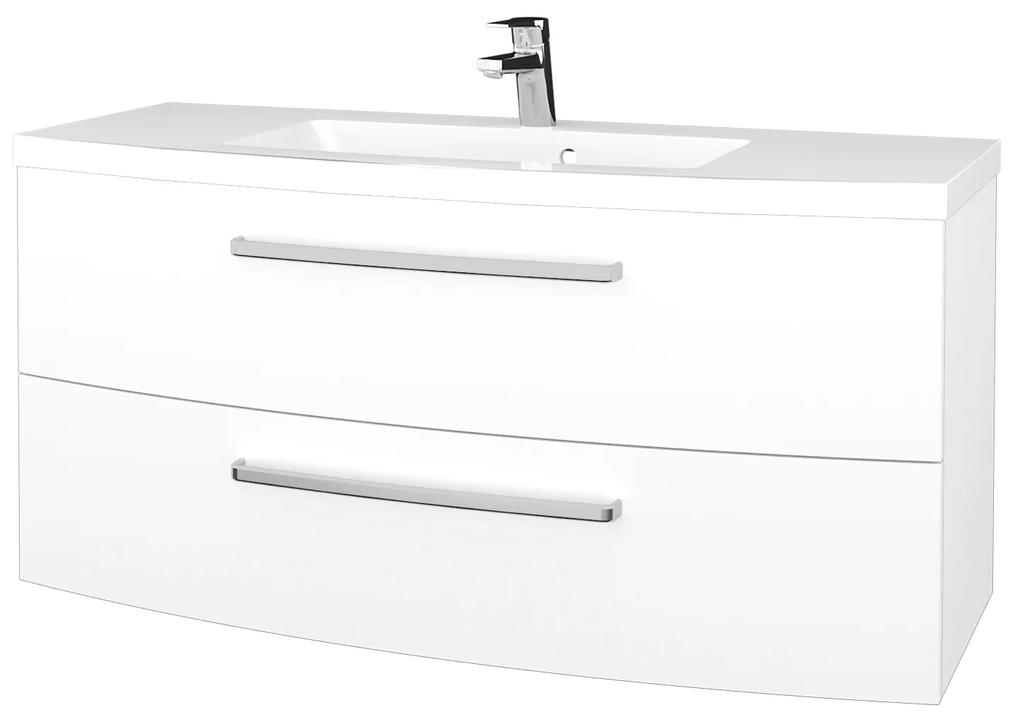 Dřevojas Koupelnová skříň BRIO SZZ2 120 Varianta: L01 Bílá vysoký lesk / IND Individual