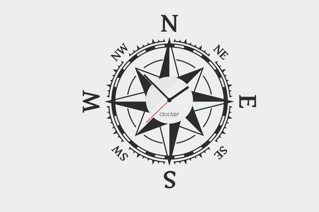 Clocker Nalepovací hodiny Compass Barva ciferníku: Bílá