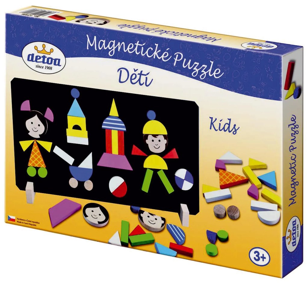 Detoa Magnetické puzzle děti v krabici 33x23x3,5cm