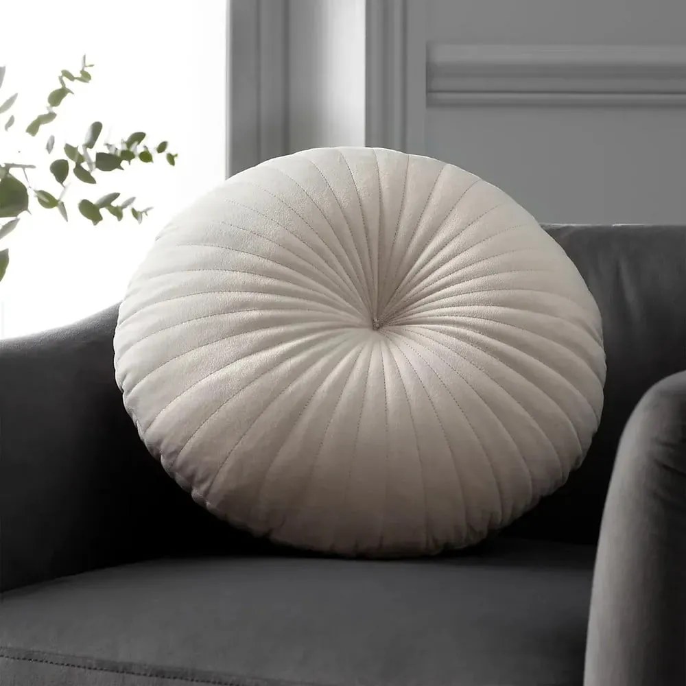 Sametový dekorační polštář ø 40 cm Round Soft Touch – Catherine Lansfield