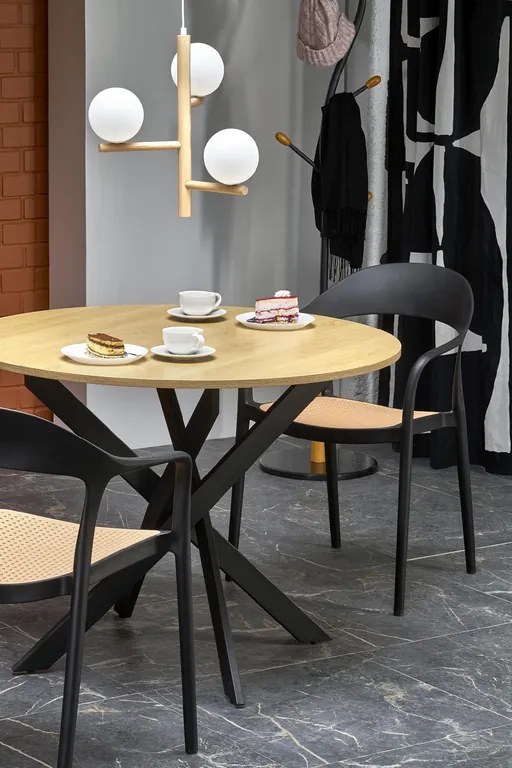 HALMAR EDGAR jídelní stůl zlatý dub/černý