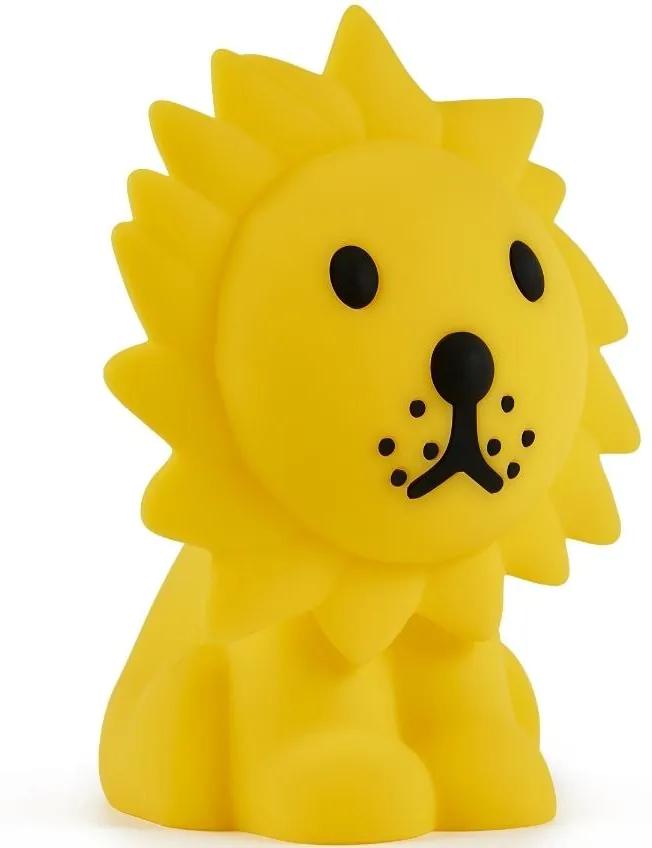 OnaDnes -20% Žlutá plastová dětská LED lampa Mr. Maria Lion 30 cm