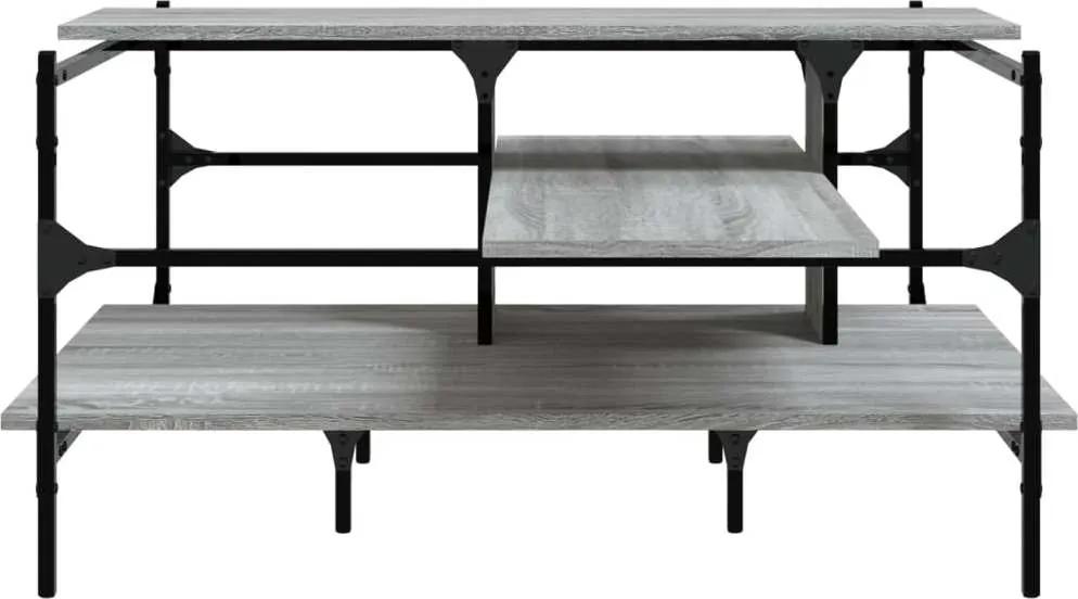 vidaXL Konferenční stolek 100x100x48,5 cm kompozitní dřevo [842314] Barva: Černá