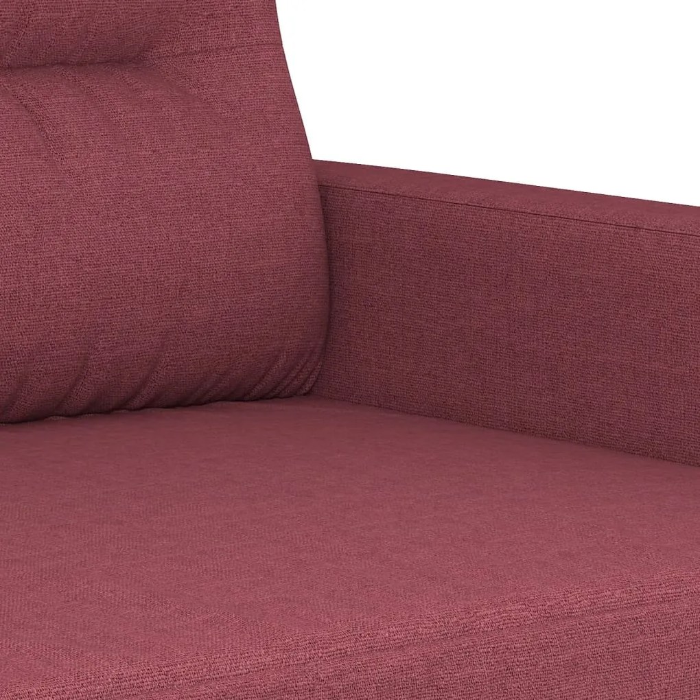 3dílná sedací souprava s poduškami vínová textil 3201542