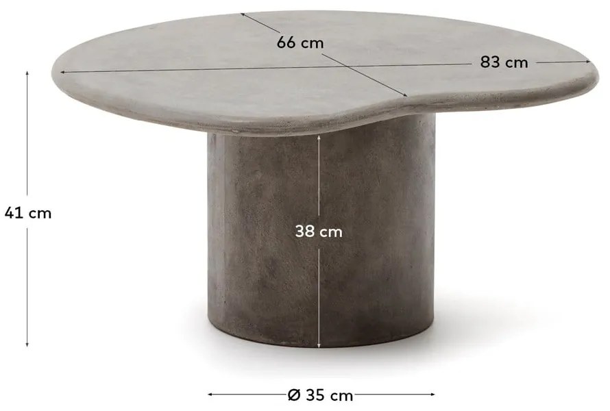 Zahradní odkládací stolek 77x83 cm Macarella – Kave Home