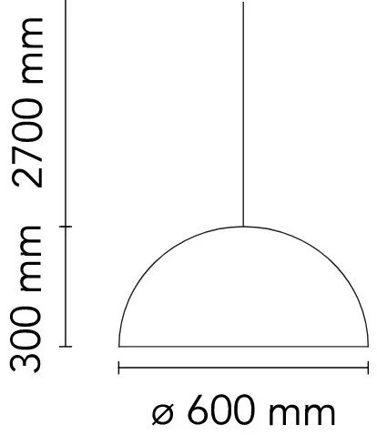 Flos Skygarden S1, matně černé závěsné svítidlo s vnitřním štukem, 1x105W E27, prům. 60cm