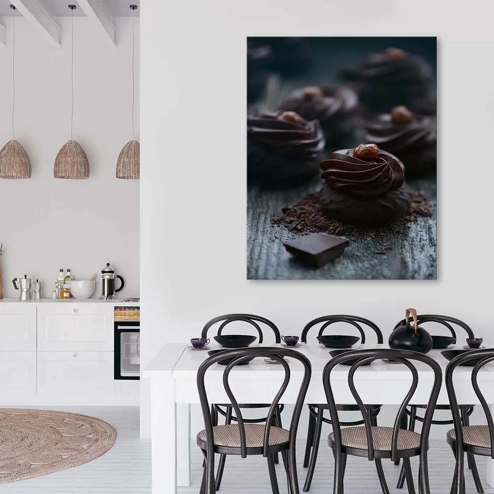 Obraz na plátně Dezert Čokoládový dort - 70x100 cm