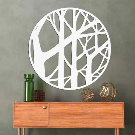 Designová dřevěná dekorace květinový ornament | SENTOP HDF0376