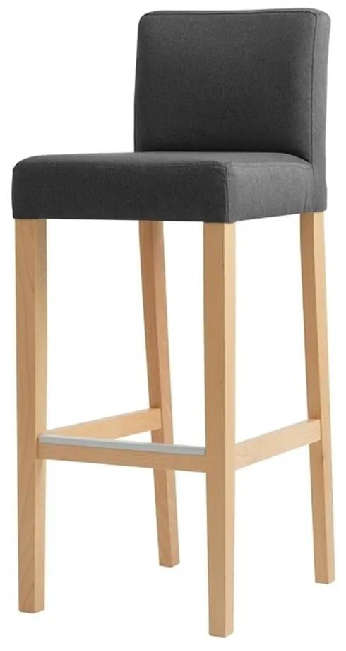 BonamiAntracitově šedá barová židle s přírodními nohami Custom Form Wilton