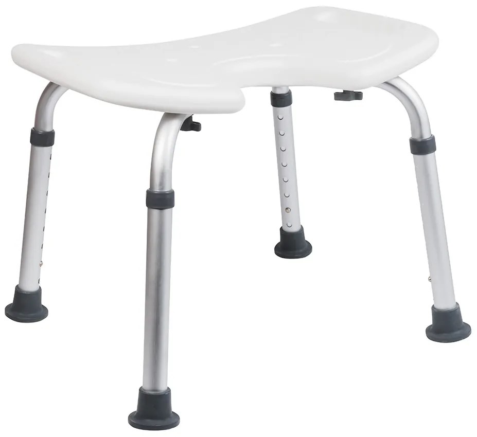 BISK Erga Handicap PRO, obdélníková židle do sprchy 485x465x535 mm, bílá, ERG-07640