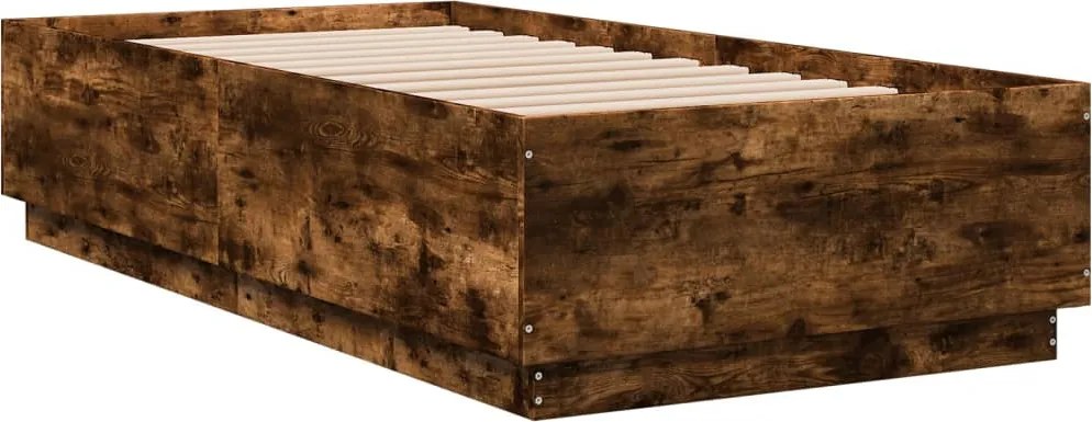 Rám postele kouřový dub 90 x 190 cm kompozitní dřevo 3209755