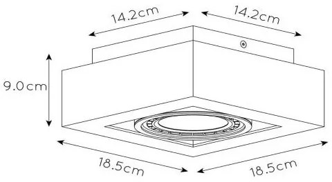Lucide 09120/12/31 - LED Stmívatelné bodové svítidlo ZEFIX 1xGU10/12W/230V bílá