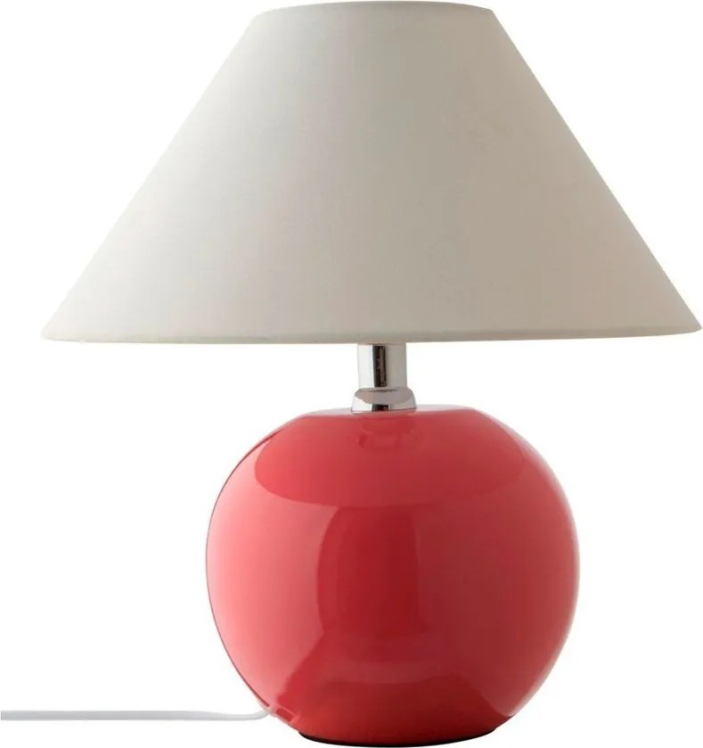 Růžová/krémová keramická stolní lampa (výška 29 cm) Karamell – Jotex