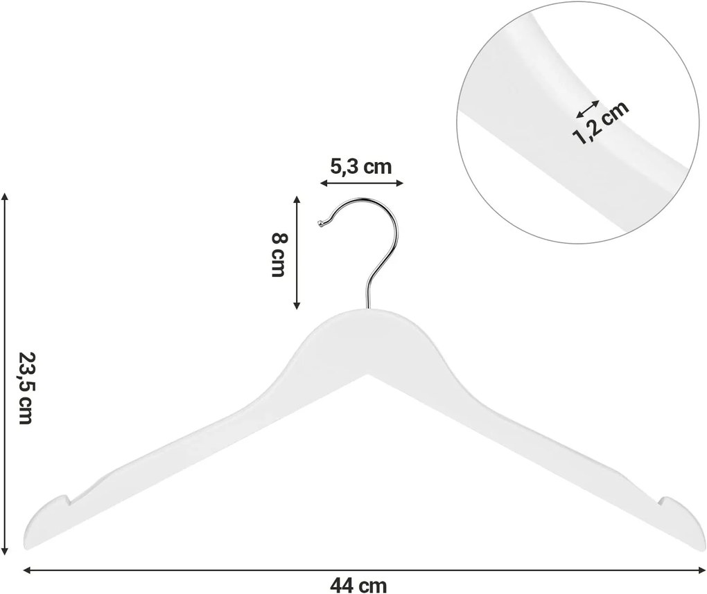 Dřevěná ramínka CRW003WT20