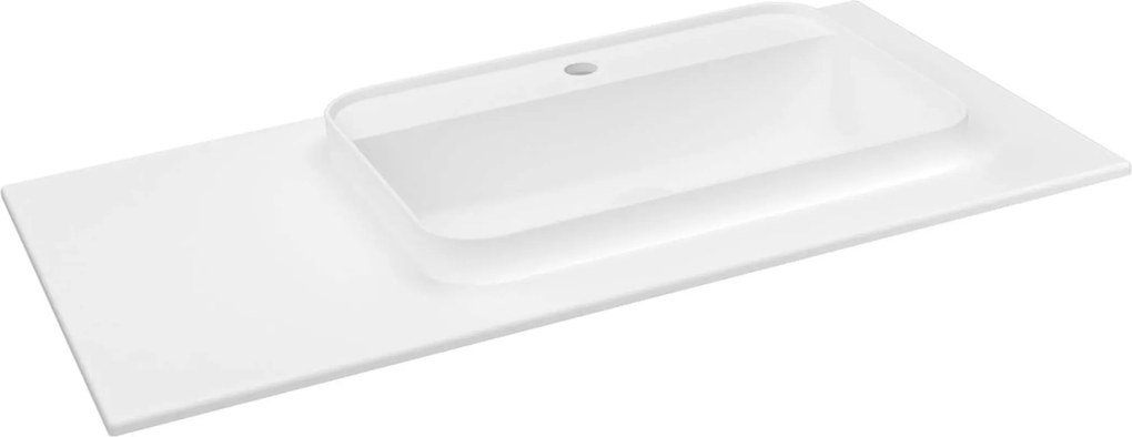 Sapho - Umyvadlo Brahea 97x52 cm, bez přepadu, otvor pro baterii, matná bílá BT097R