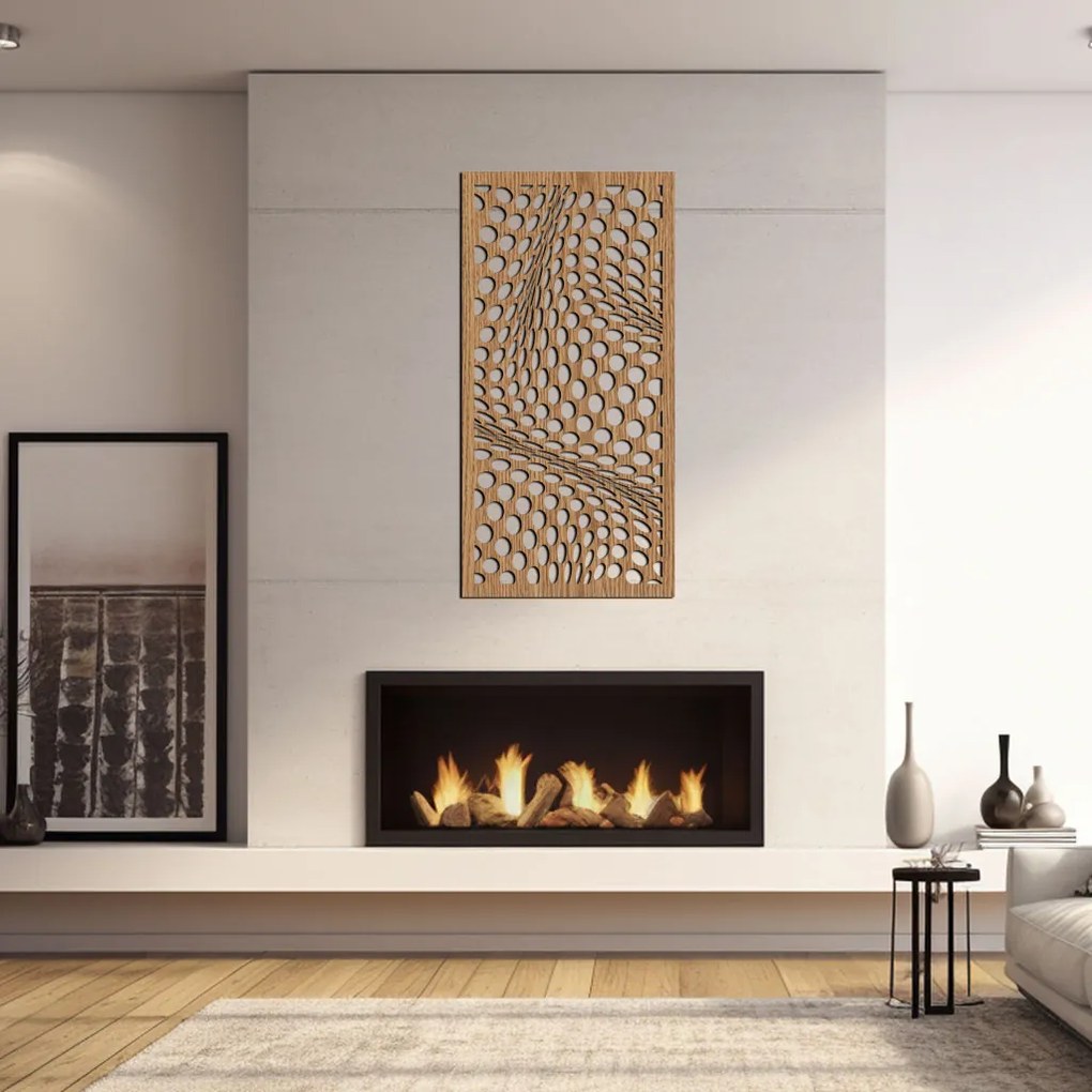 dřevo života Dřevěný dekorační panel WAVES Rozměry (cm): 30x60, Zvolte barvu dekoru: Horský dub
