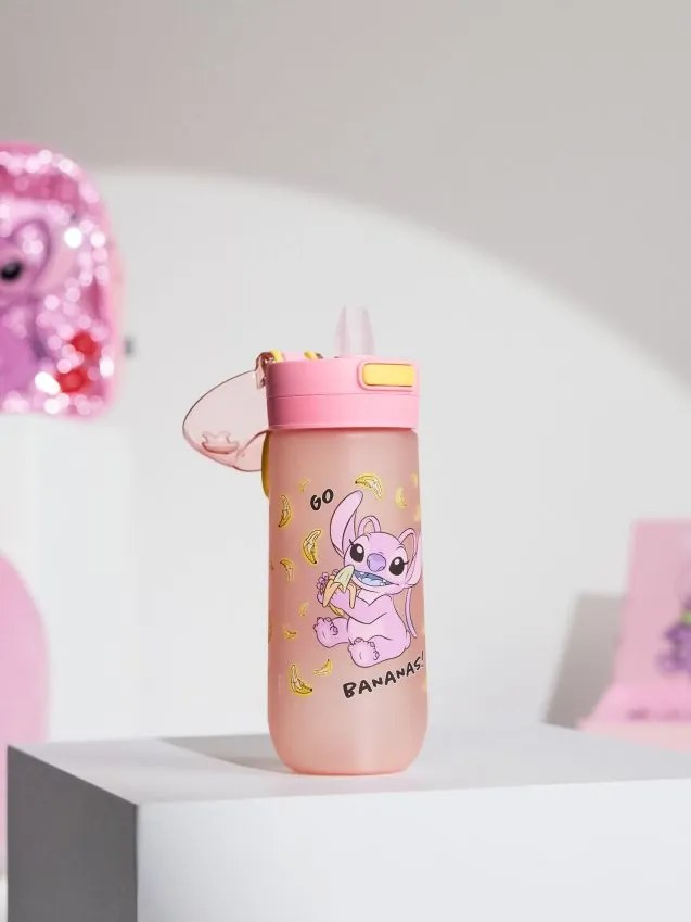 Sinsay - Láhev na pití s držadlem a brčkem Lilo & Stitch - vícebarevná