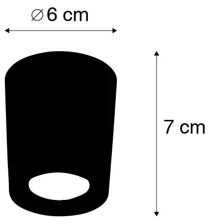 Moderní stropní bodové světlo černé vč. LED IP55 - Livia