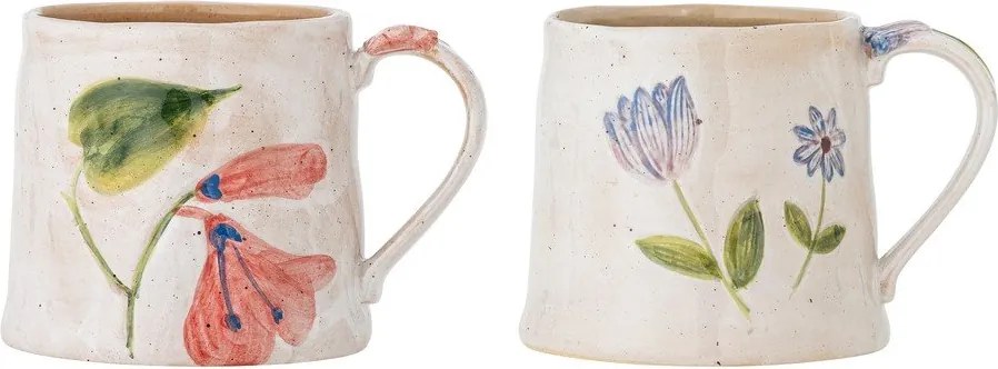 Krémové keramické hrnky v sadě 2 ks 430 ml Camilla – Bloomingville