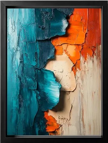 Barevný střet - obraz - Moderní abstrakce plná kontrastů 39 - A2 – 420 × 594 mm - 449 Kč