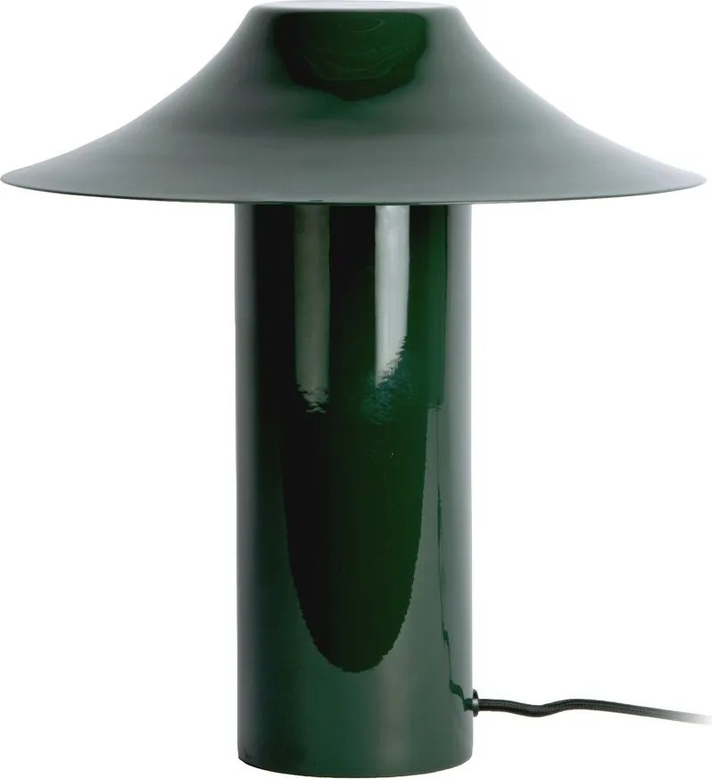 Tmavě zelená kovová stolní lampa (výška 32 cm) Catania Trapeze – Leitmotiv