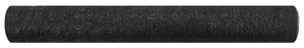 vidaXL Stínící tkanina černá 2 x 10 m HDPE 75 g/m²